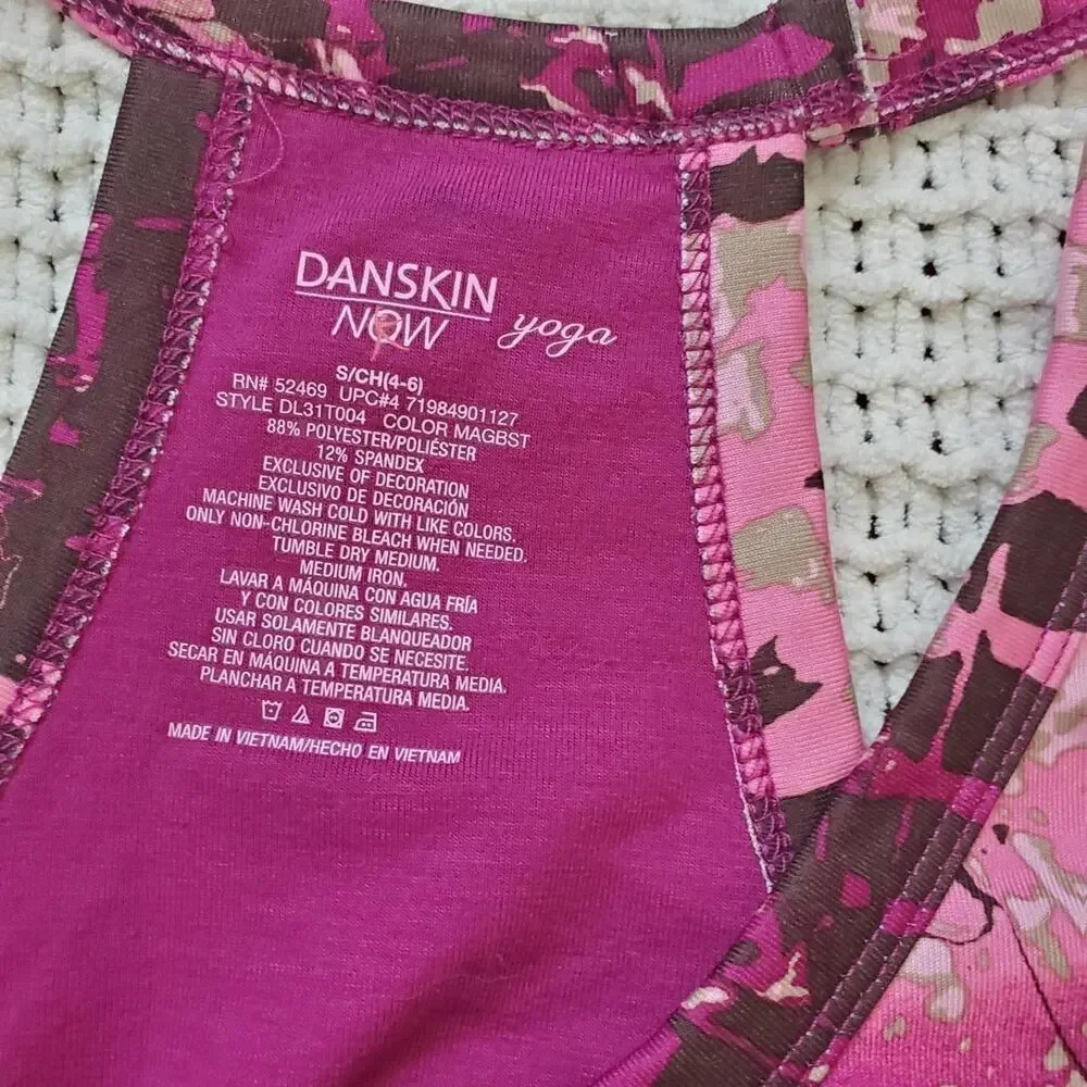 Danskin | Tops | Danskin Athletic Top With A Pink Design All Over ...